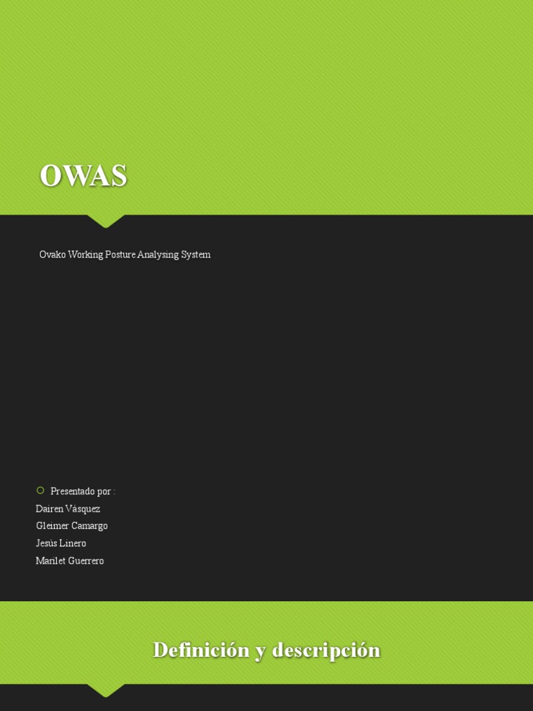Método OWAS | PDF