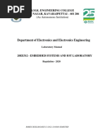 CS3691 Embedded and Iot Lab Manual | PDF | Arduino | Microcontroller