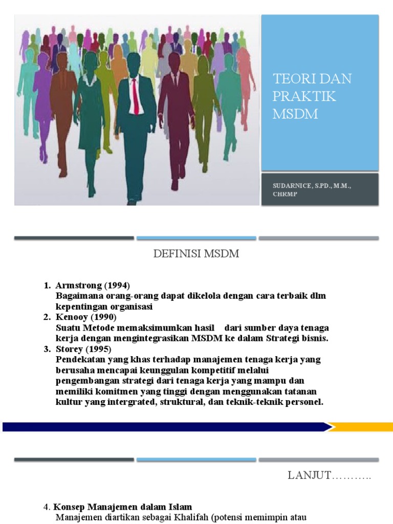Teori Dan Praktik MSDM | PDF | Karier & Perkembangan