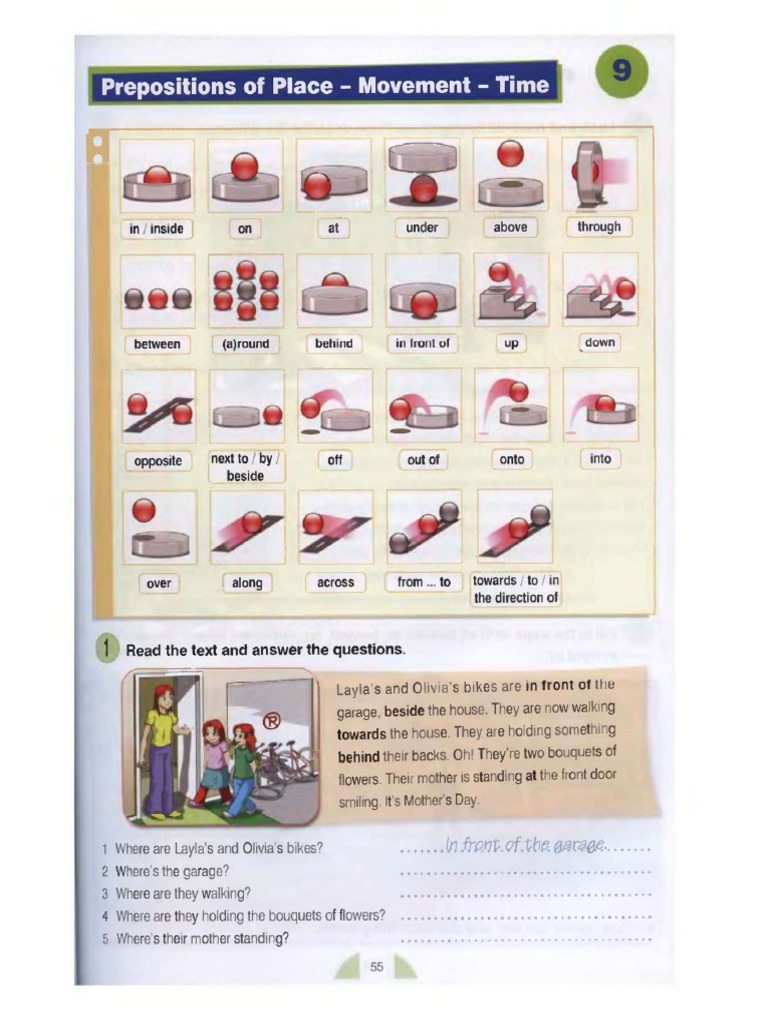 Prepositions Of Place And Movement Pdf