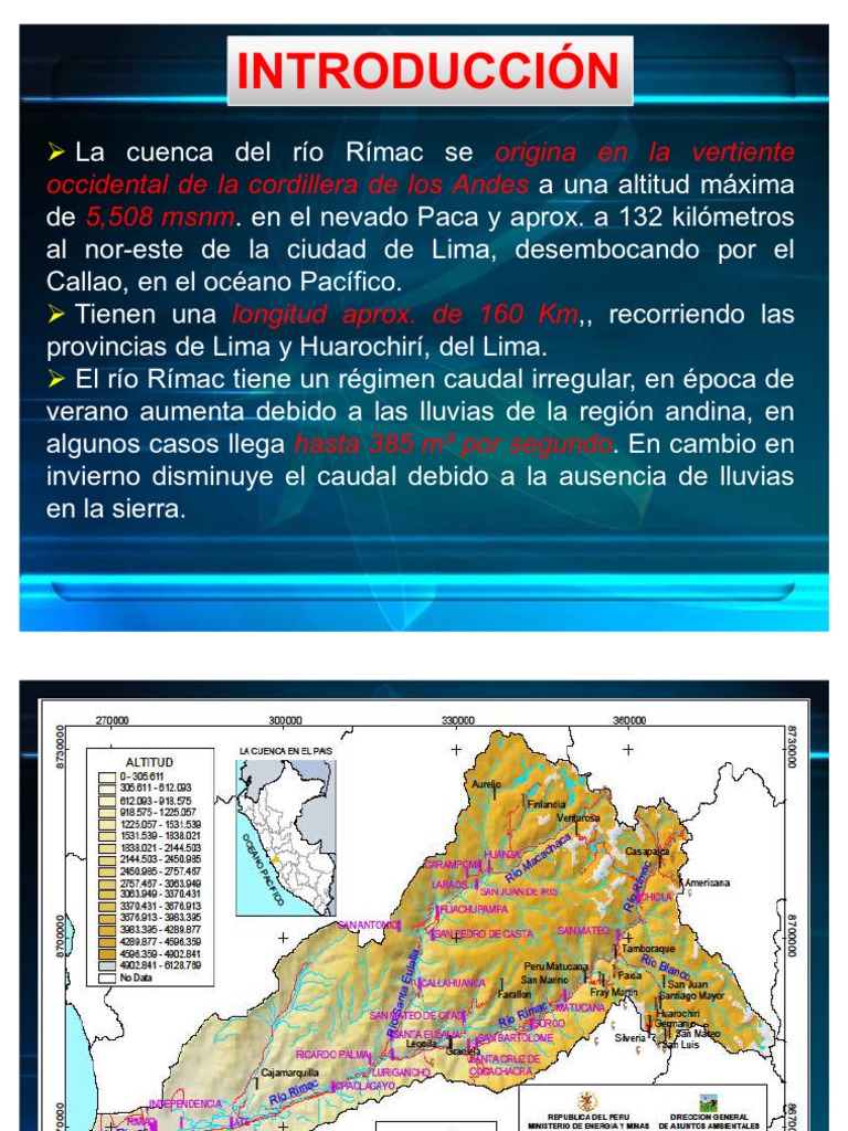 Características y mapa del río Rímac | PDF | Río | Ciencias de la Tierra
