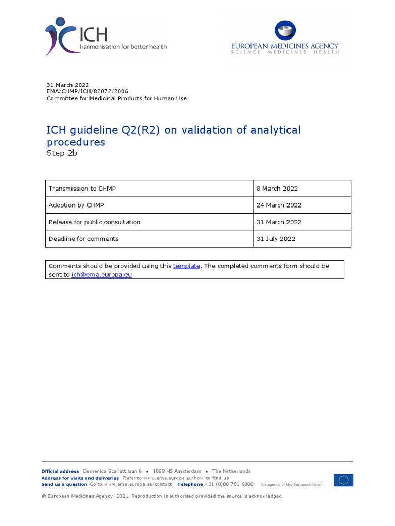 ICH 2022 Validation-Analytical-Procedures-Step-2b - en | PDF ...