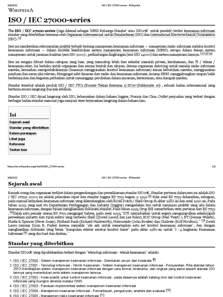 ISO - IEC 27000-Series - Wikipedia | PDF