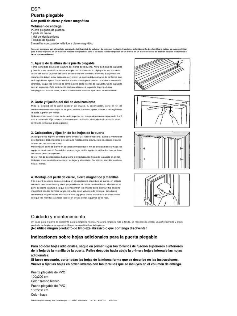 Puerta Plegable | PDF | Tornillo