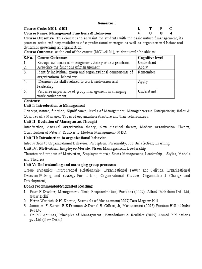 Syllabus MBA CBCS 2019-21 Updated 12 Jan | PDF | Entrepreneurship ...