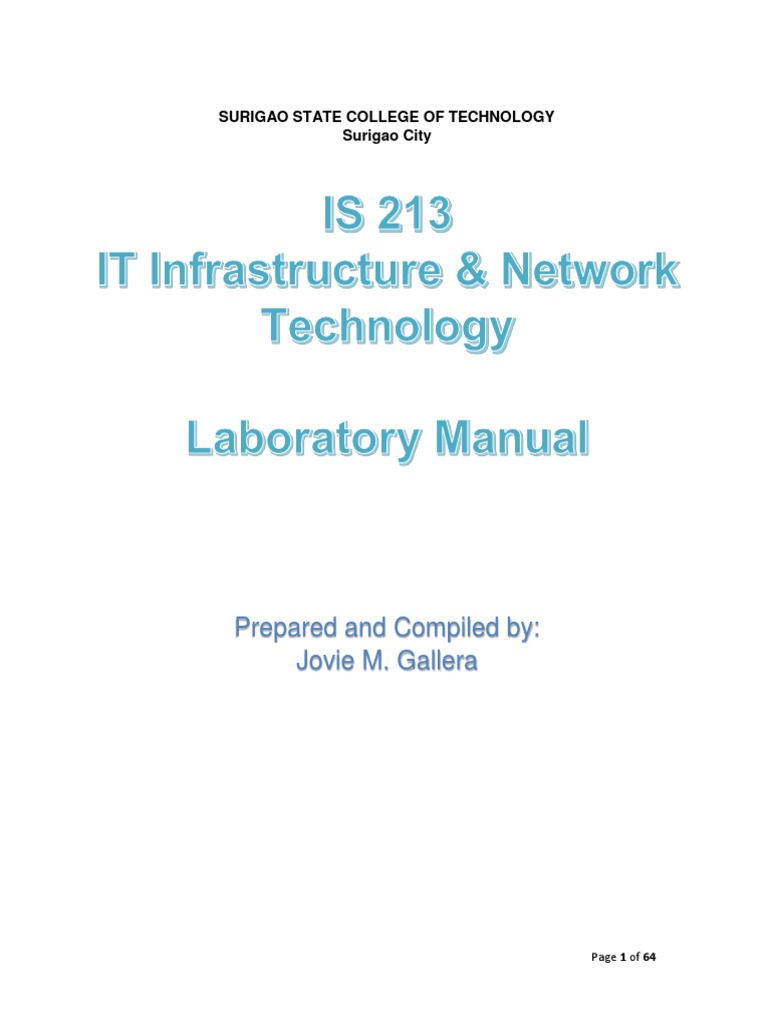 Is 213-It Infras. and Network Tech - Laboratory Manual | PDF | Computer ...