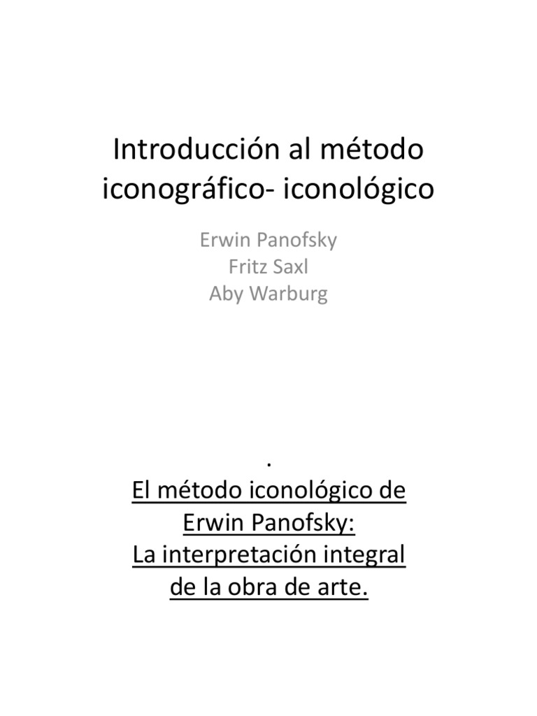 Introduccion Al Método Iconográfico | PDF | Historia del Arte