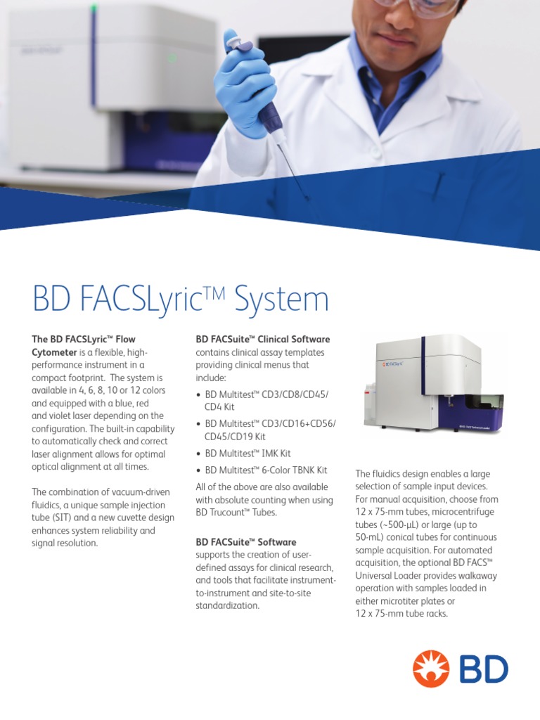Bd Facslyric Tech Specs Pdf Flow Cytometry Usb
