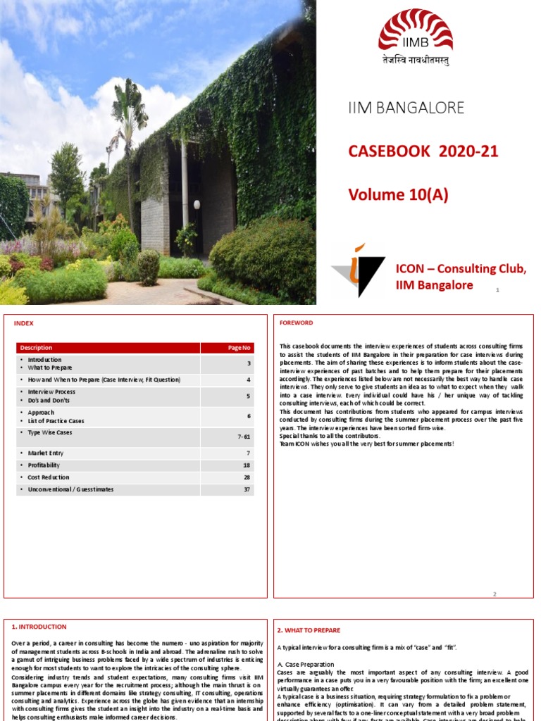 IIMB Casebook 20-21 | PDF | Thought | Area