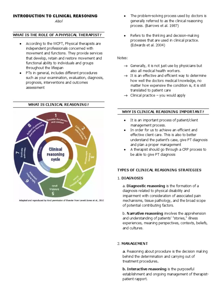 Introduction To Clinical Reasoning | PDF | Medical Diagnosis | Medicine