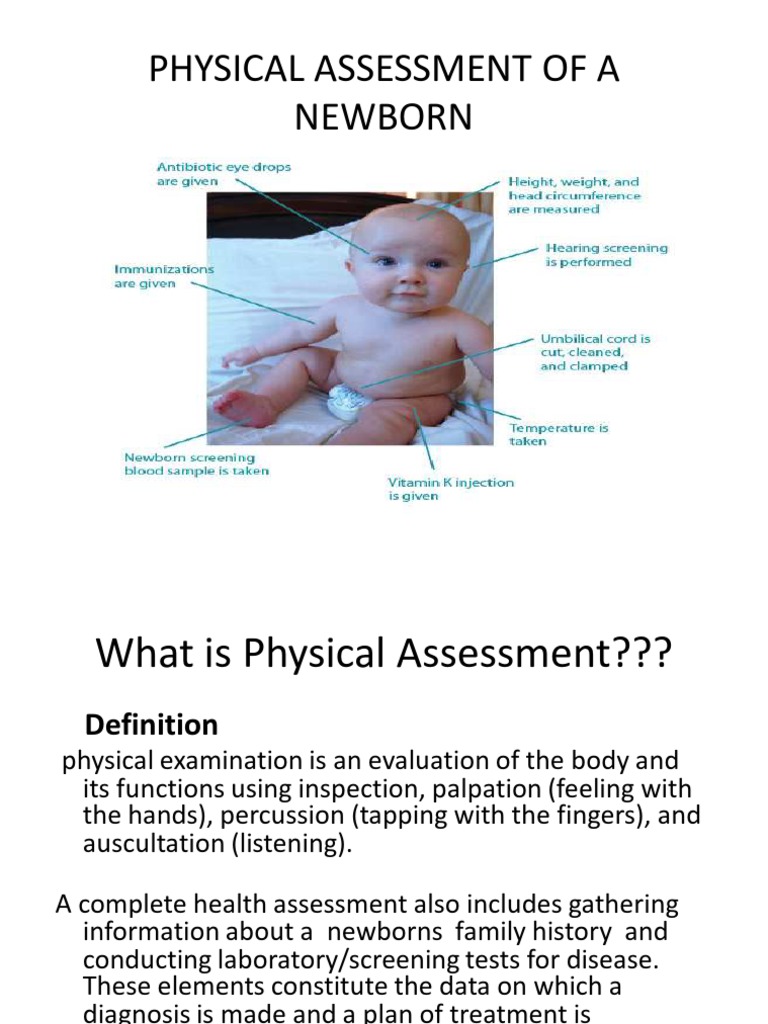 Newborn Physical Assessment Guide | PDF | Wellness