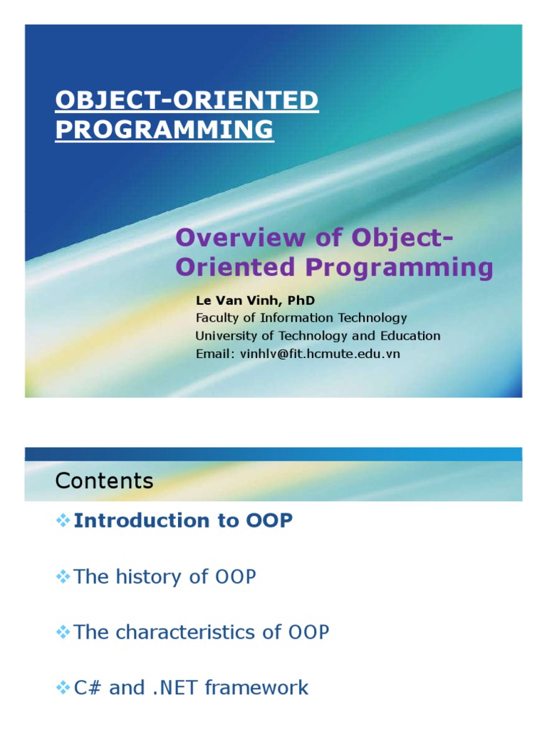Chapter 1 - OOP Overview | PDF | Object Oriented Programming ... Chapter 1 - OOP Overview | PDF | Object Oriented Programming ...