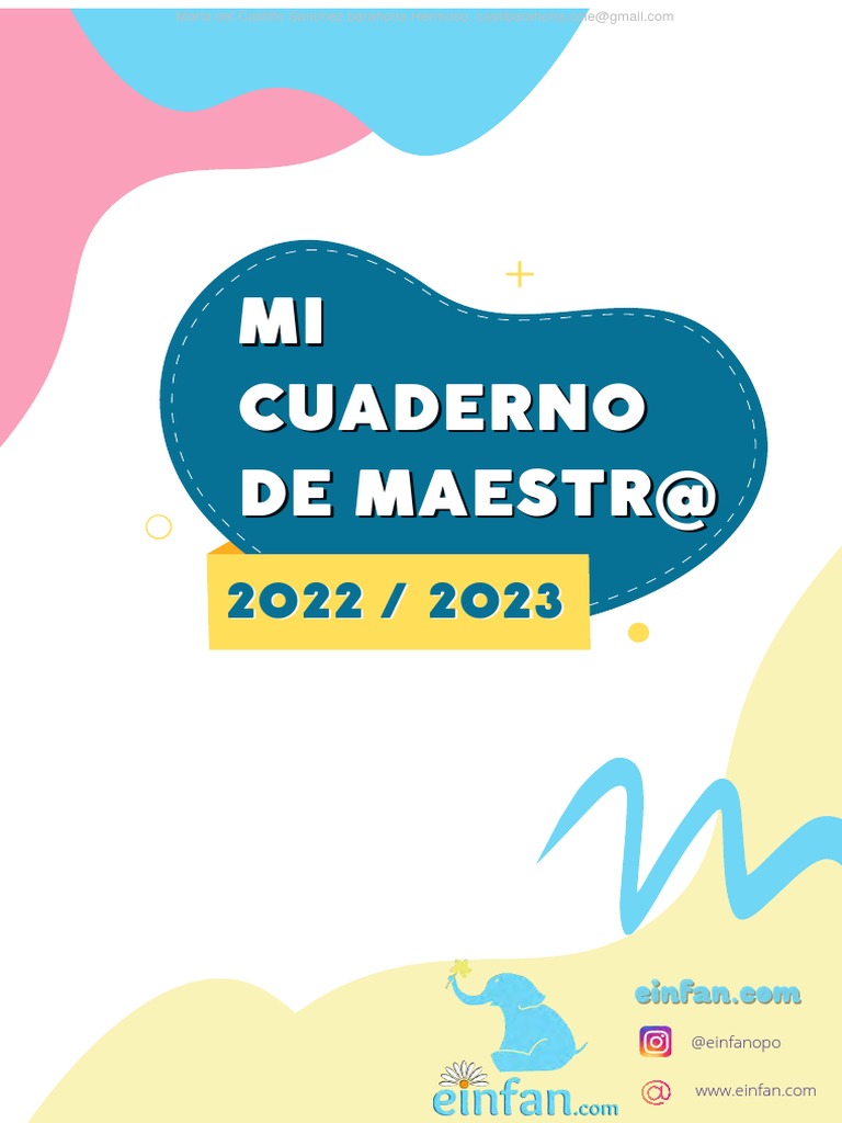 CUADERNO MAESTRO 22 23 EINFAN hnm53v - 28860 - 1662062347 | PDF