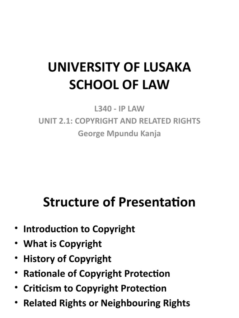 Unit 2 - Copyright and Related Rights | PDF | Copyright | Intellectual ...
