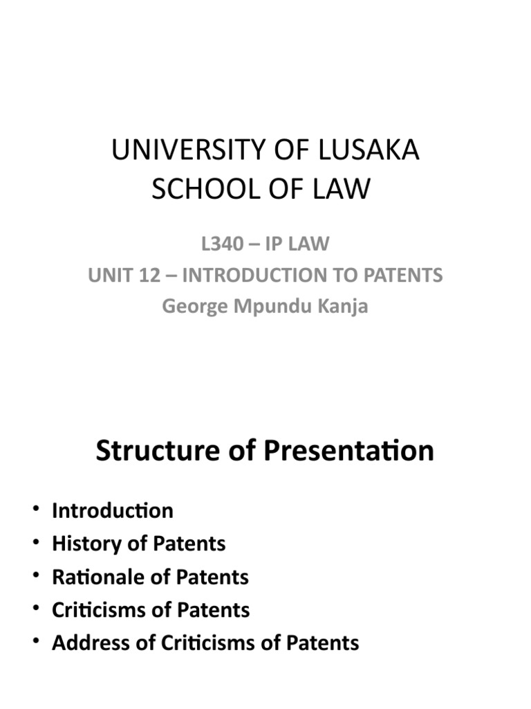 Unit 12 - Introduction To Patents | PDF | Patent | Invention