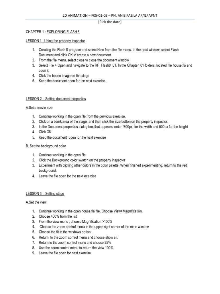 2d Animation Chapter 1 | PDF