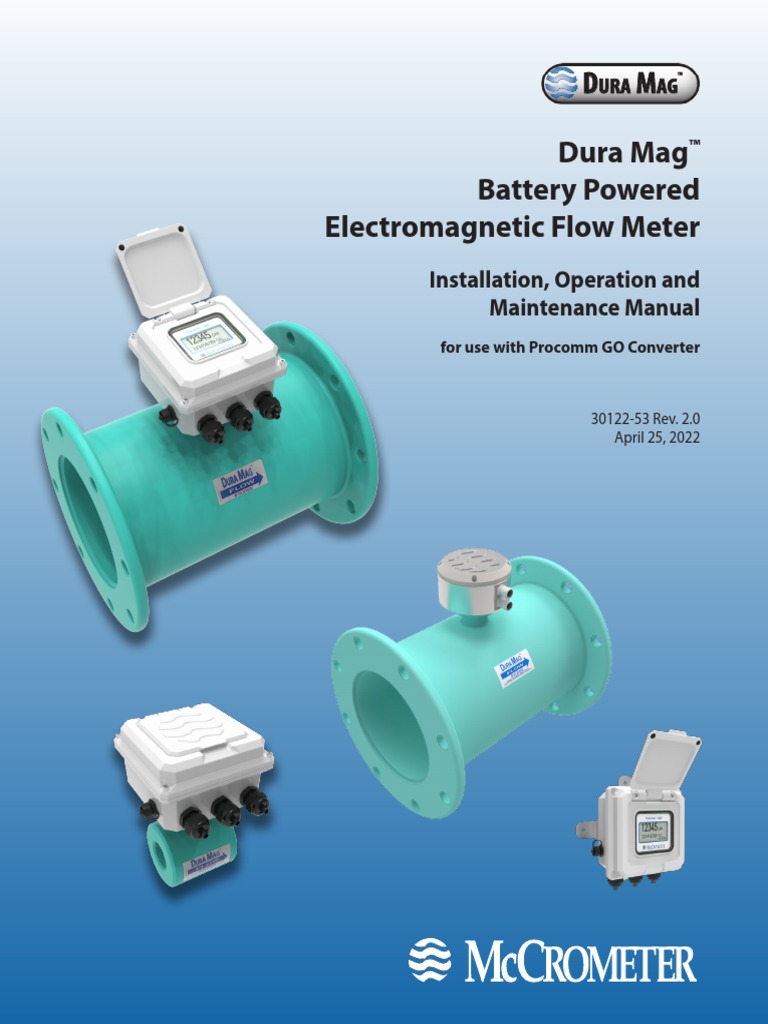 Dura Mag Battery Powered Electromagnetic Flow Meter: Installation ...