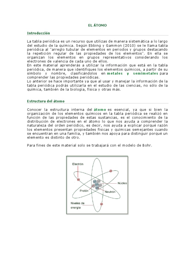 El Átomo | PDF | Átomos | Núcleo atómico