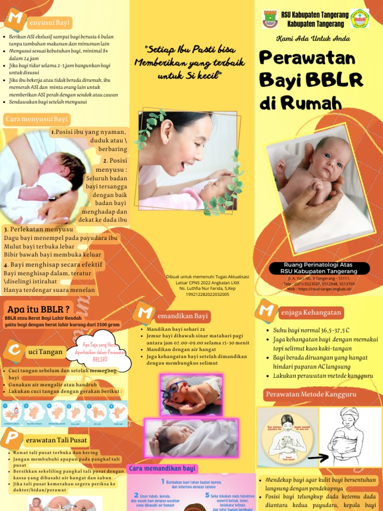 Leaflet Perawatan Bayi BBLSR FIX Upload | PDF | Kesehatan Holistik