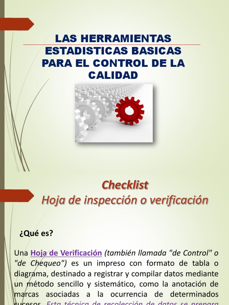 Herramientas estadísticas básicas para el control de calidad | PDF | Estadísticas ...