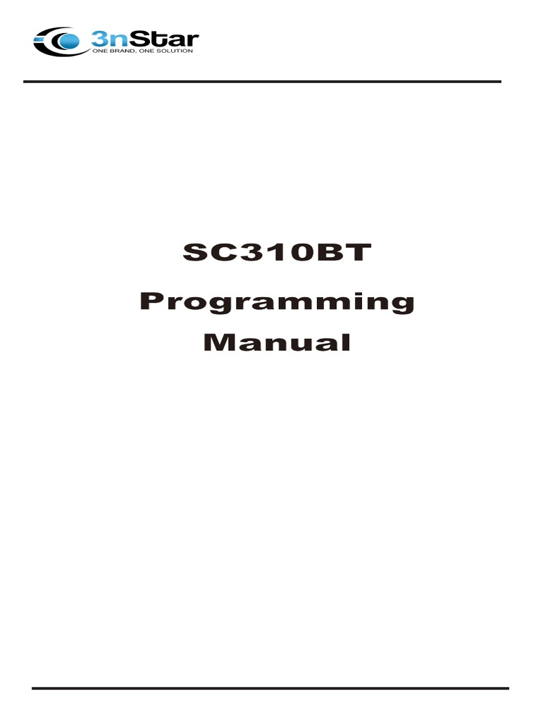 SC310BT Programming Manual | PDF | Barcode | Universal Product Code