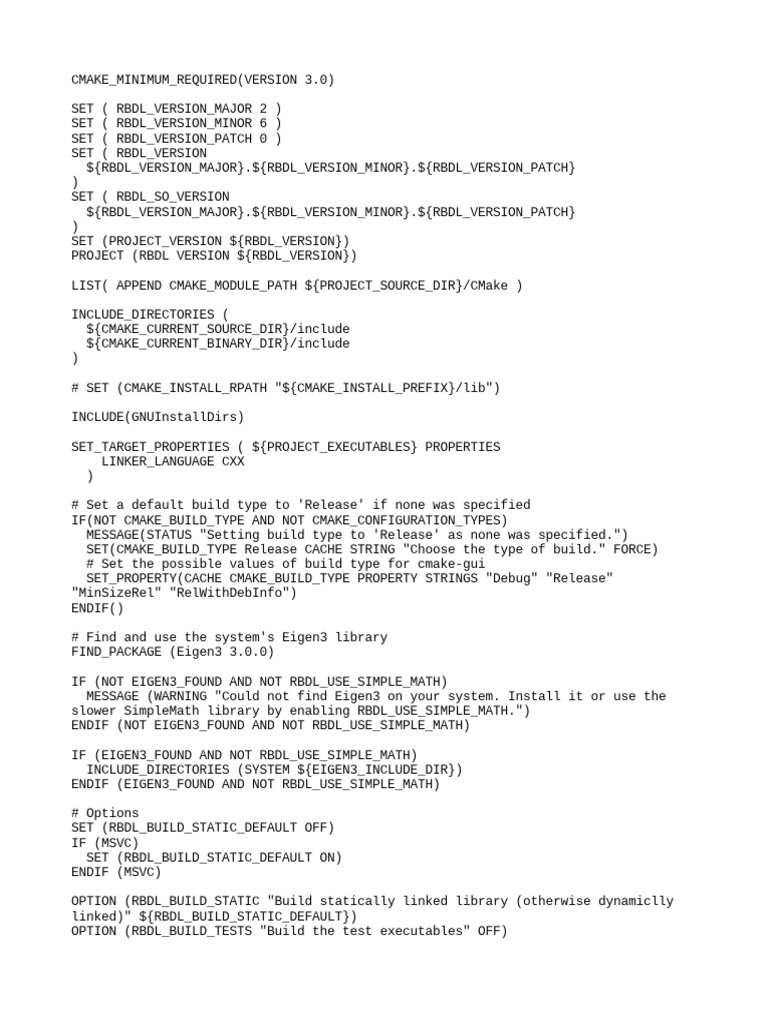 CMake Lists | Download Free PDF | Library (Computing) | Systems Engineering
