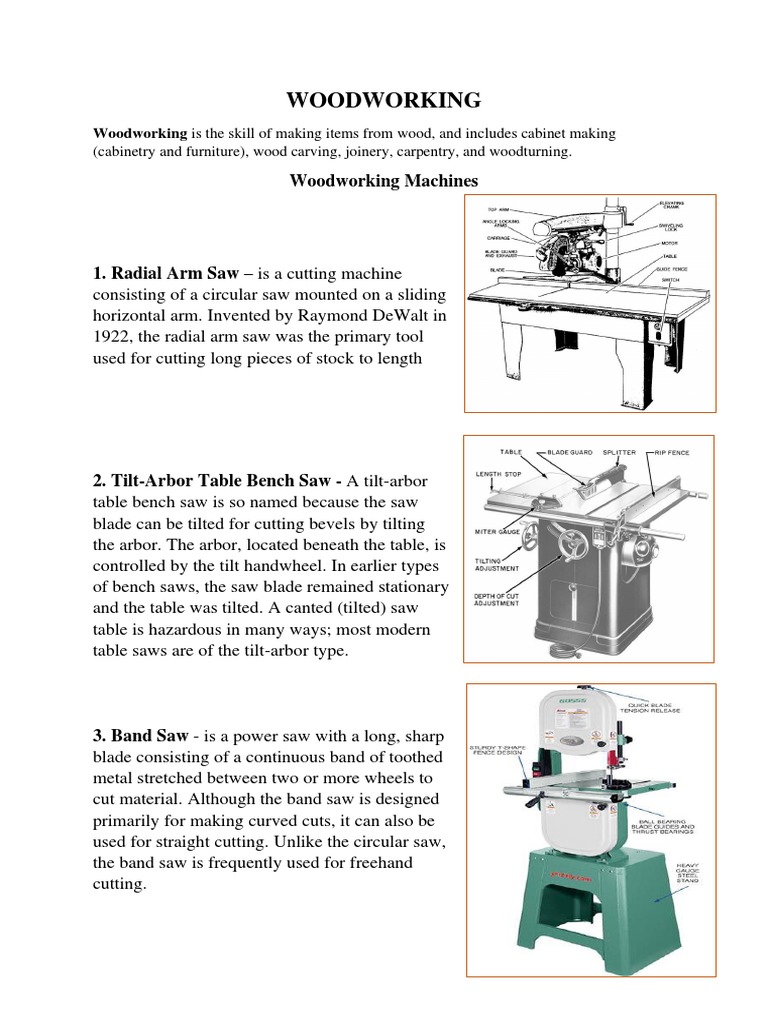 WOODWORKING Machines and Tools | PDF | Hammer | Woodworking