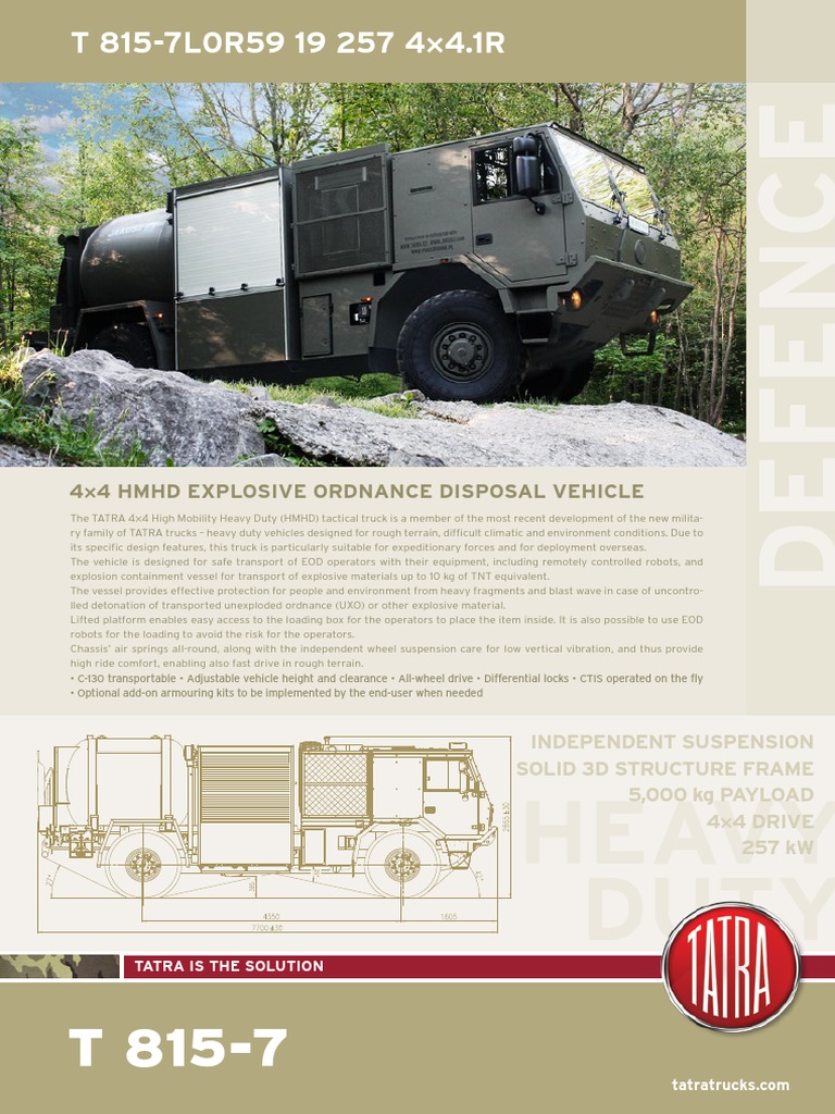 Tatra t815 7l0r59 4x4 Explosive Ordnance Disposal Vehicle en | PDF ...