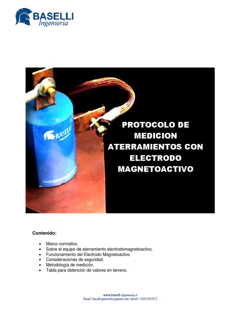 Protocolo de Medicion Electrodos Baselli | PDF | Resistencia Eléctrica y Conductancia ...