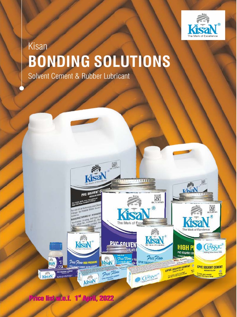 Kisan Solvent Cement Price List 2022 | PDF | Polyvinyl Chloride | Pipe ...