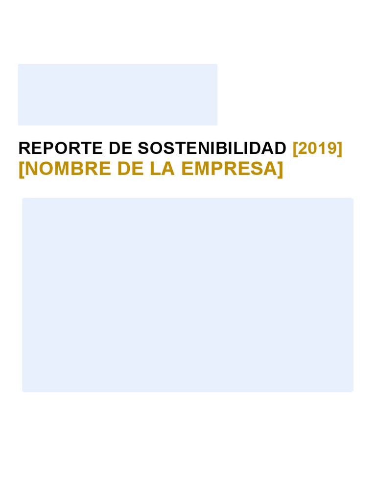 Plantilla Reporte de Sostenibilidad GRI | PDF | Reciclaje | Residuos