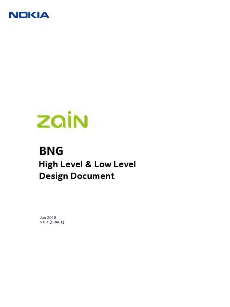 Zain-Bng HLD-LLD Draft Ph1v0.1 | PDF | Ip Address | Networking