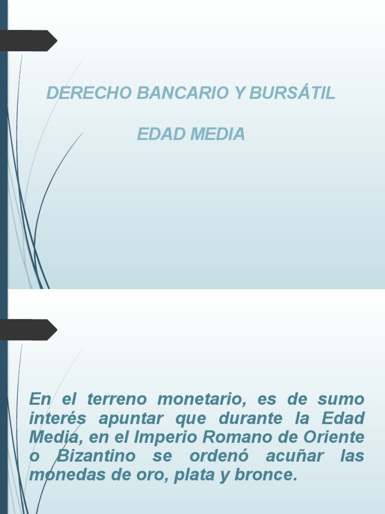 Derecho Bancario y Bursátil, Edad Moderna y Contemporánea | PDF ...