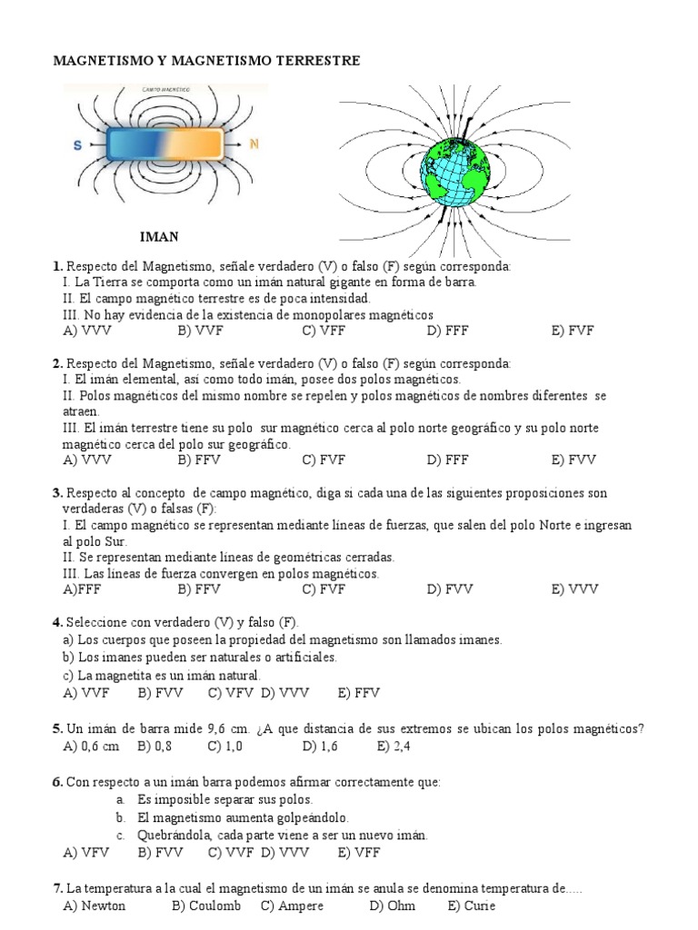 Magnetismo y Magnetismo Terrestre | PDF | Imán | Magnetismo
