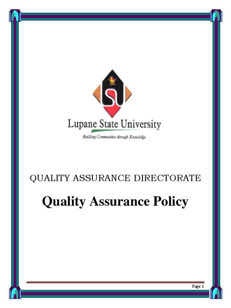 LSU Quality Assurance Policy Overview | PDF | Educational Assessment ...