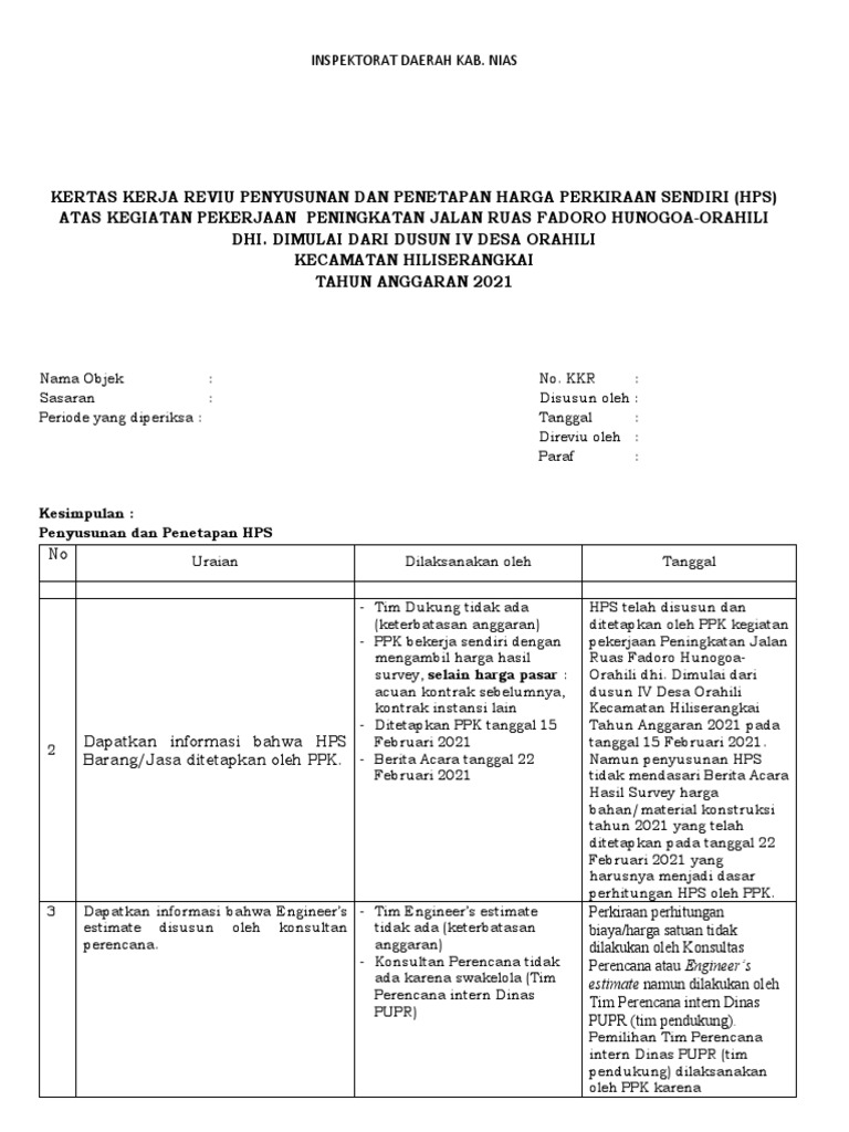 KKR Reviu HPS 2021 | PDF