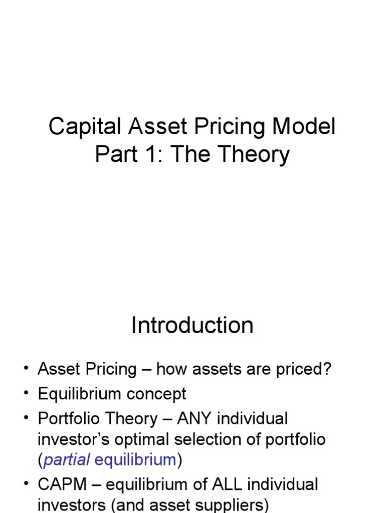 Seperation Theorem | PDF | Capital Asset Pricing Model | Economics