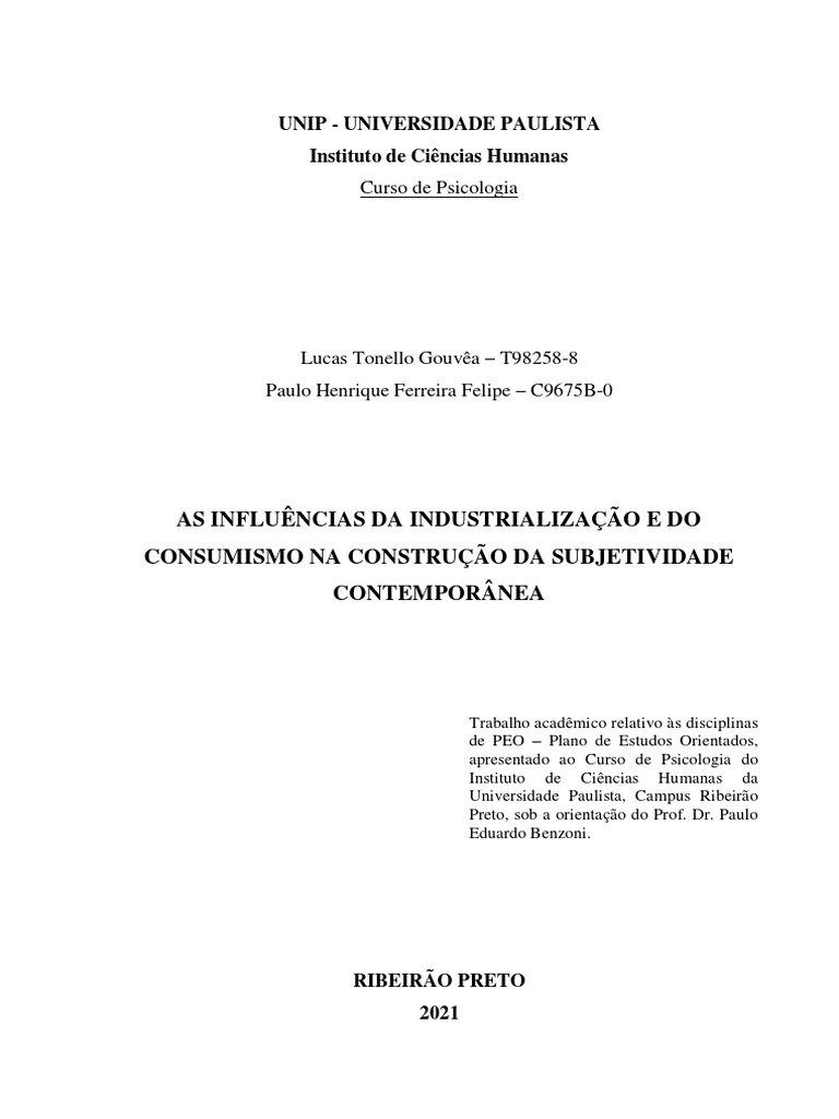 TCC Completo e Formatado para Impressão Frente e Verso | PDF ...