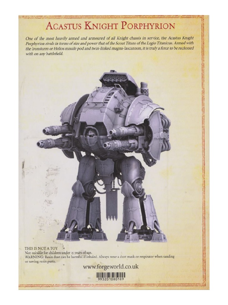 Acastus Knight Porphyrion Notice | PDF