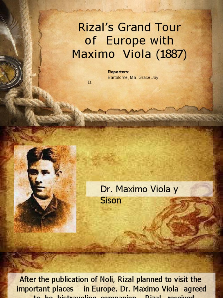 Rizal's Grand Tour of Europe With Maximo Viola | PDF