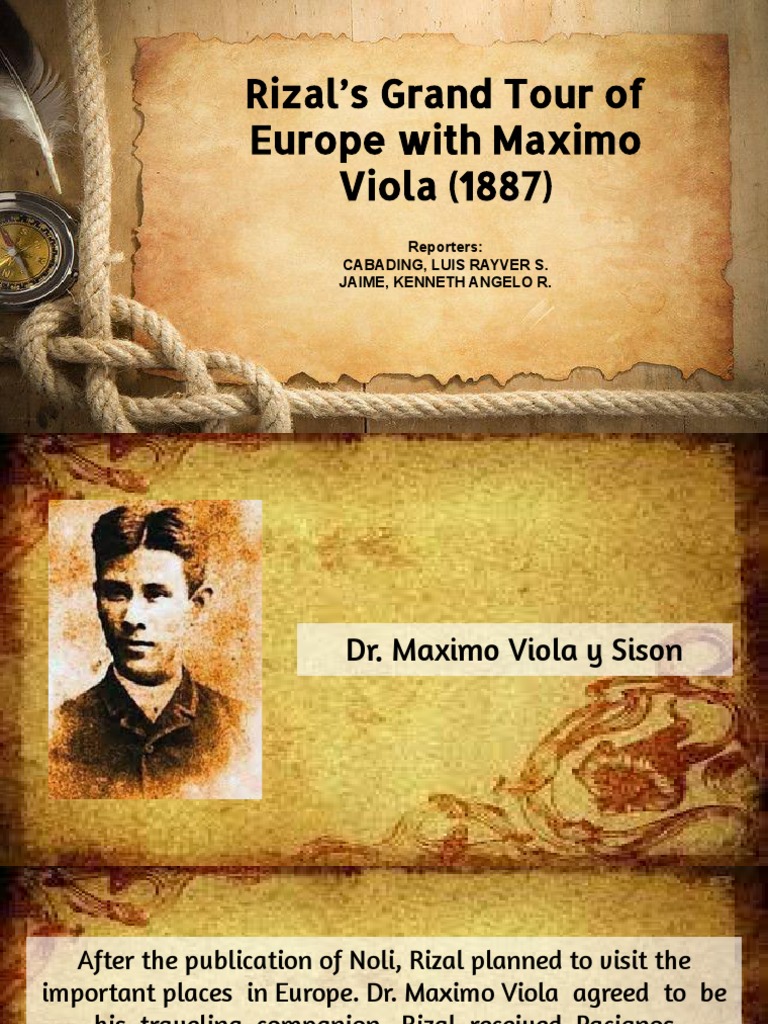 Rizal's Grand Tour of Europe With Maximo Viola | PDF