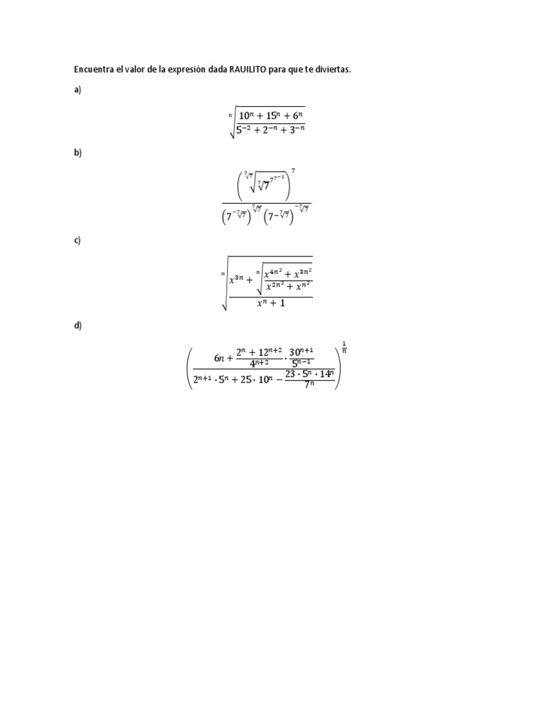 Ejercicios Pal Raul | PDF