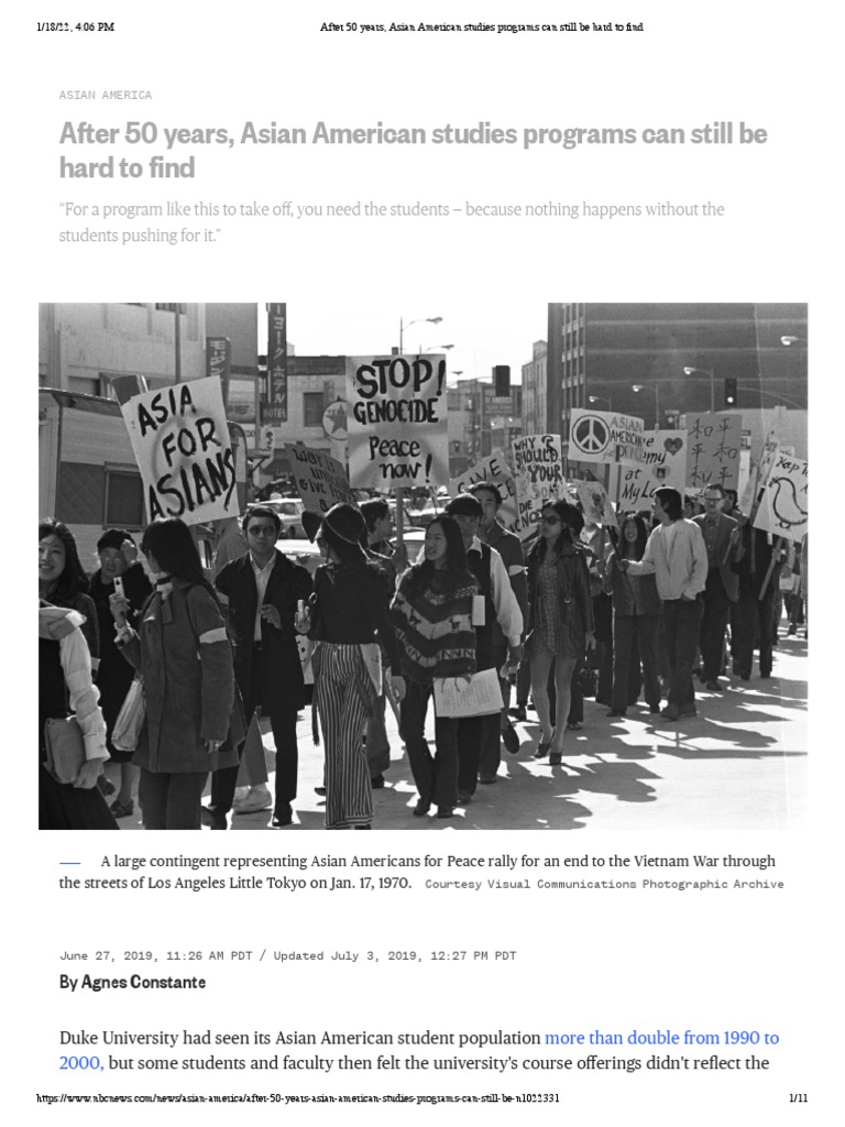 After 50 Years, Asian American Studies Programs Can Still Be Hard To ...