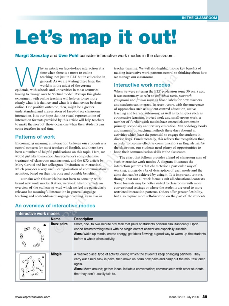 Let's Map It Out! | PDF | Teachers | Classroom