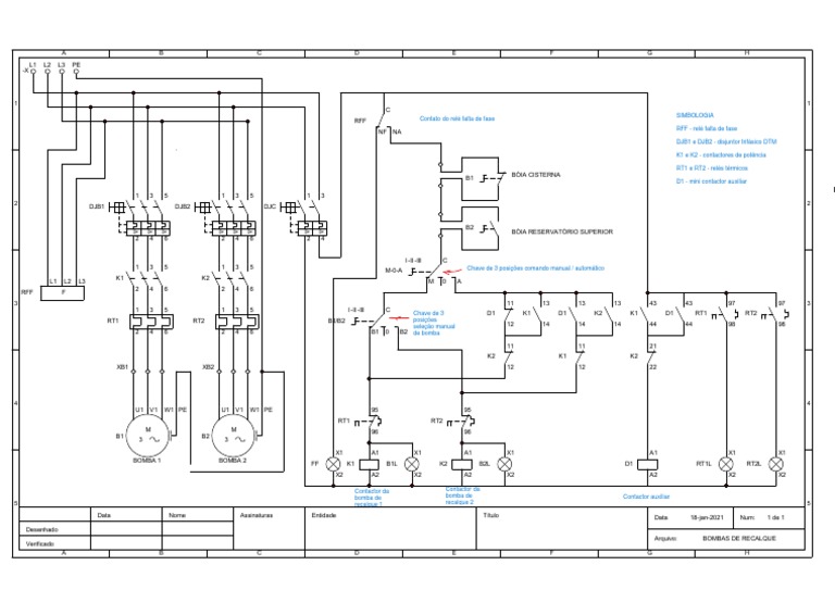 Diagrama QD Bombas de Recalque | PDF | Processamento de sinais ...