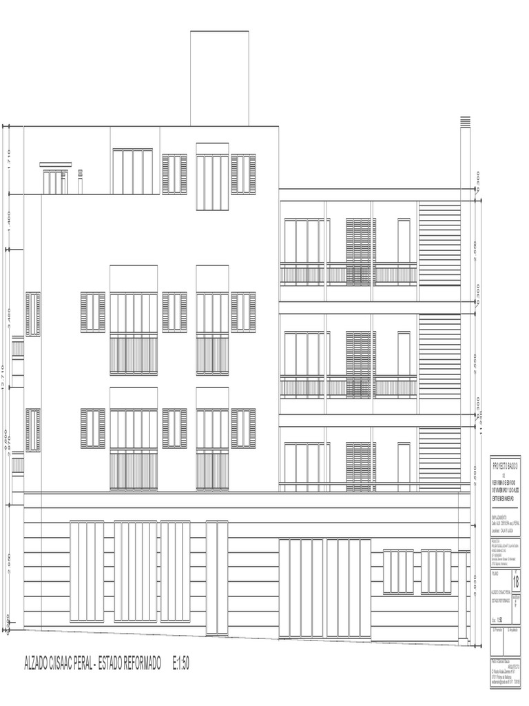 Fachadas-4 Planos | PDF | Elementos arquitectónicos | Hormigón