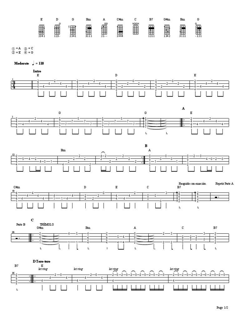 El Canto Del Tero-Tero - Ricardo Vilca - Ukelele | PDF