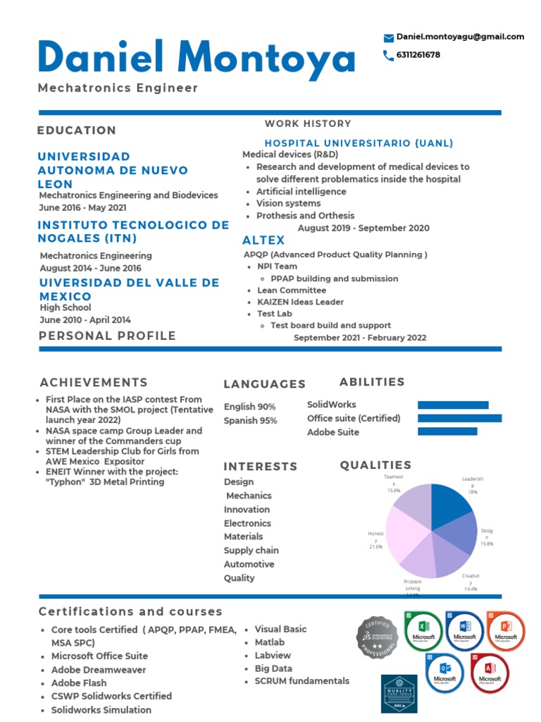 Daniel Montoya Resume 2022 | PDF | Computing | Engineering