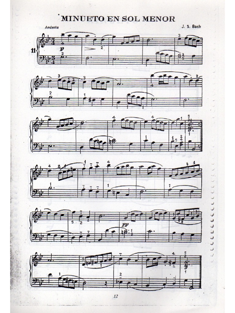 Minueto Sol Menor | PDF