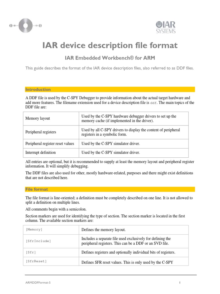 EWARM DDFFormat | PDF | Computer File | File Format